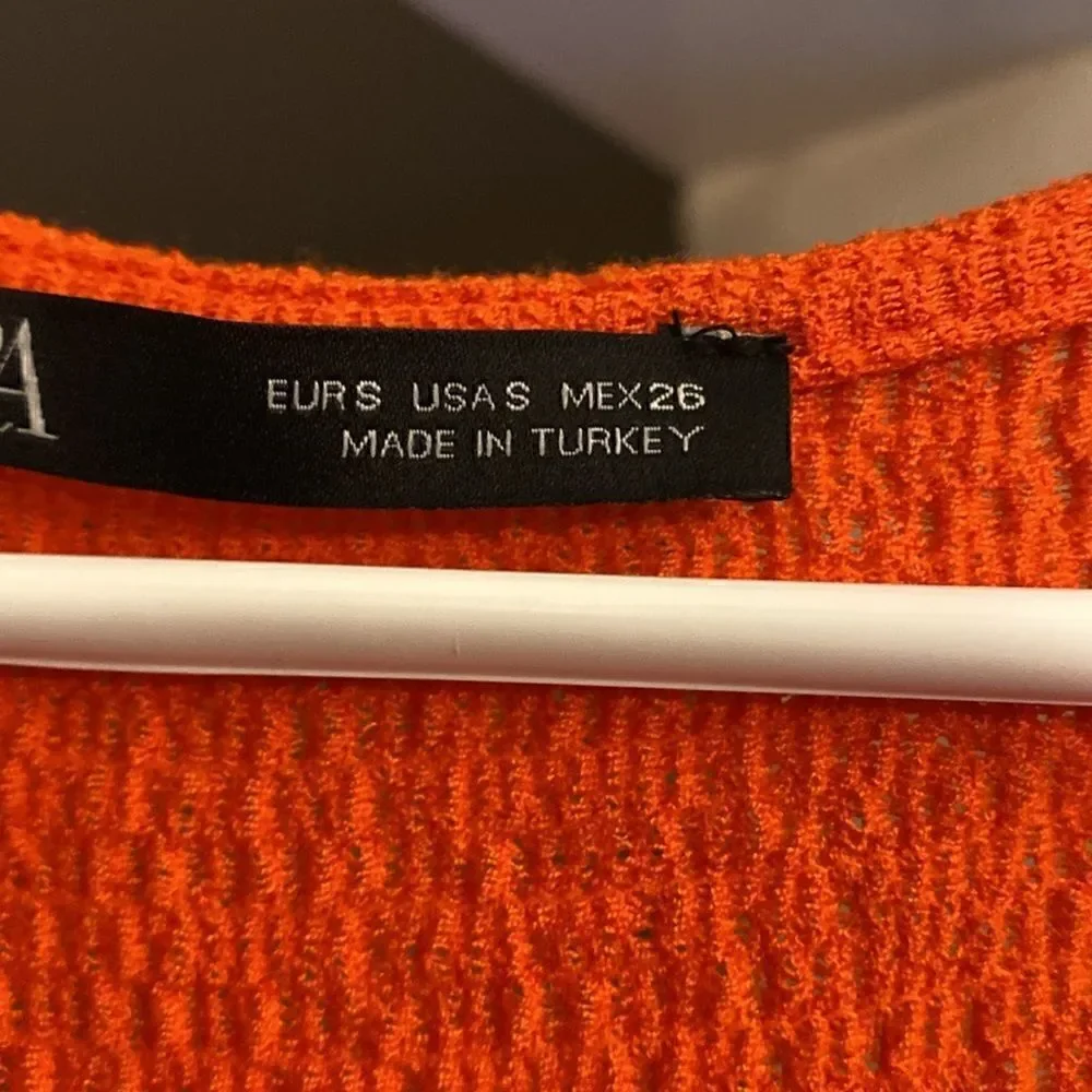Zara | Dresses | Zara Orange Knit Midi Dress Small | Poshmark